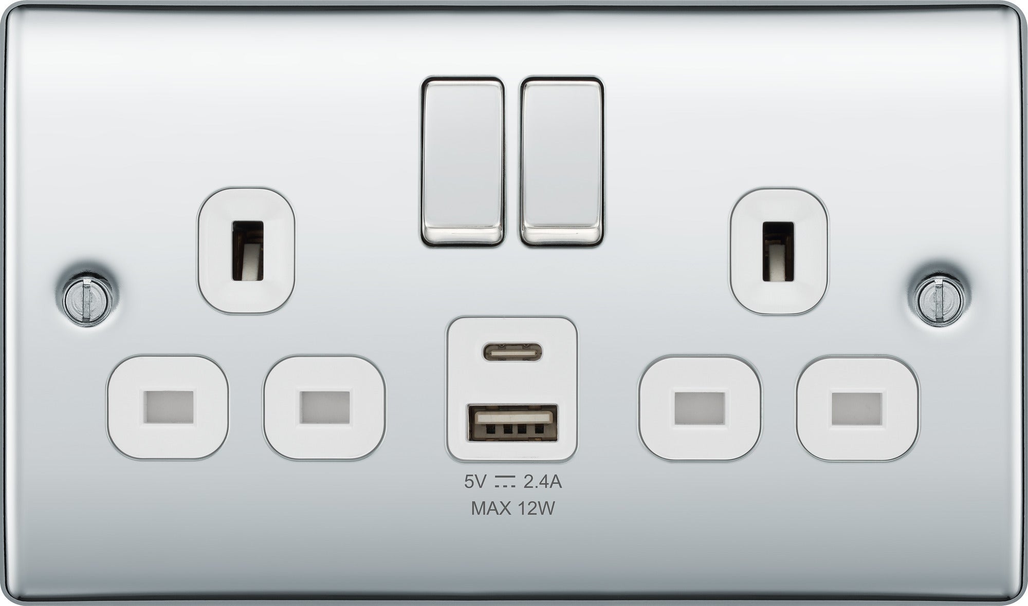 13A 2 Gang DP Switched + usb Socket Outlet | Online Shop